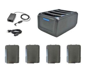 zebra (symbol) sac-tc7x-4btypp-01 charger kit with (4) spare battery bt-000318-01 (btry-tc7x-46mpp-01) | for tc70, tc75, tc70x, tc75x, tc72, tc77 series android scanners (renewed)