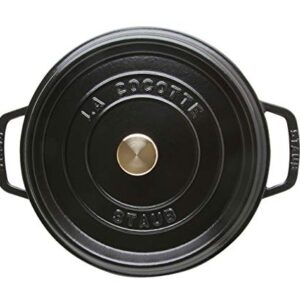 Staub Cast Iron Dutch Oven 5-qt Tall Cocotte, Made in France, Serves 5-6, Matte Black