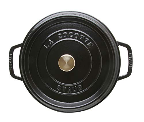 Staub Cast Iron Dutch Oven 5-qt Tall Cocotte, Made in France, Serves 5-6, Matte Black