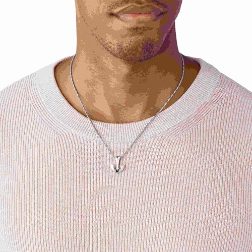 Skagen Women's Pendler Silver-Tone Stainless Steel Anchor Pendant Necklace (Model: SKJM0187040)