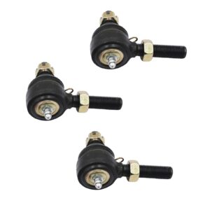 lostar set of 3 ball joint kit tie rod end fits club car ds golf carts 1976-2008 gas & electric driver (left) 7540 and passenger (right) 7539