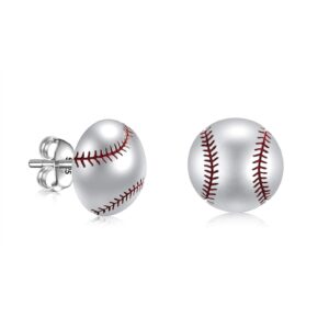 baseball stud earrings softball dodger 925 sterling silver jewelry gifts for unisex women men