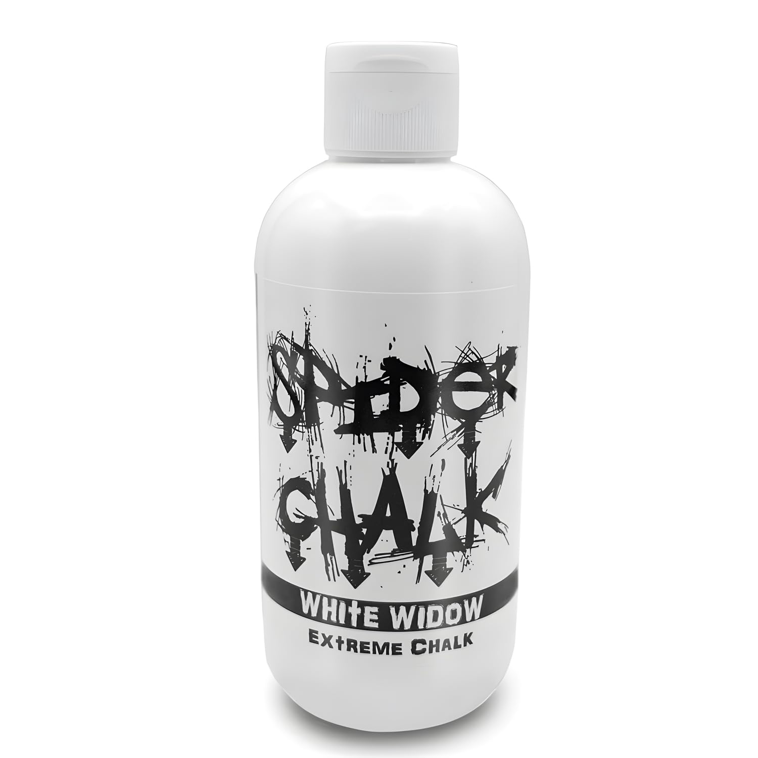 SPIDER CHALK 8oz White Widow Extreme Liquid Chalk, Dry Hands, Better Grip for Gym, Powerlifting, Weightlifting - Skin Friendly, Made in The USA