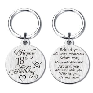 laluminter 18 year old birthday gifts for girls boy, happy 18th bday keychain decorations for women men