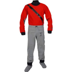 kokatat supernova angler gore-tex pro semi-dry suit-red-l