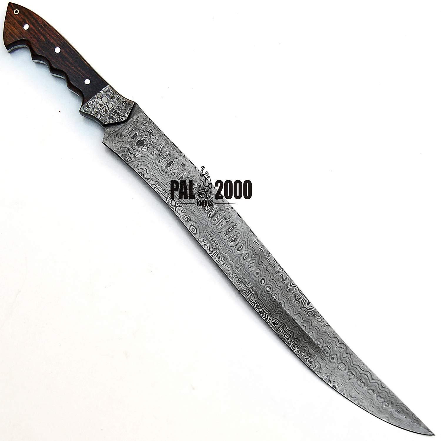 PAL 2000 HUNTING KNIVES DAM-9910 25 Inch Custom Handmade Damascus steel Knife With Sheath