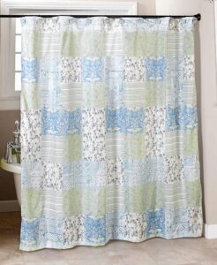 madeleine patchwork shower curtain - bathroom farmhouse accent