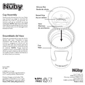 Nuby 360 Edge 2 Stage Drinking Rim Cup with Removable Handles & hygienic Cover: 8 Oz/ 240 Ml, 12M+, Dolphins, Aqua (80818)