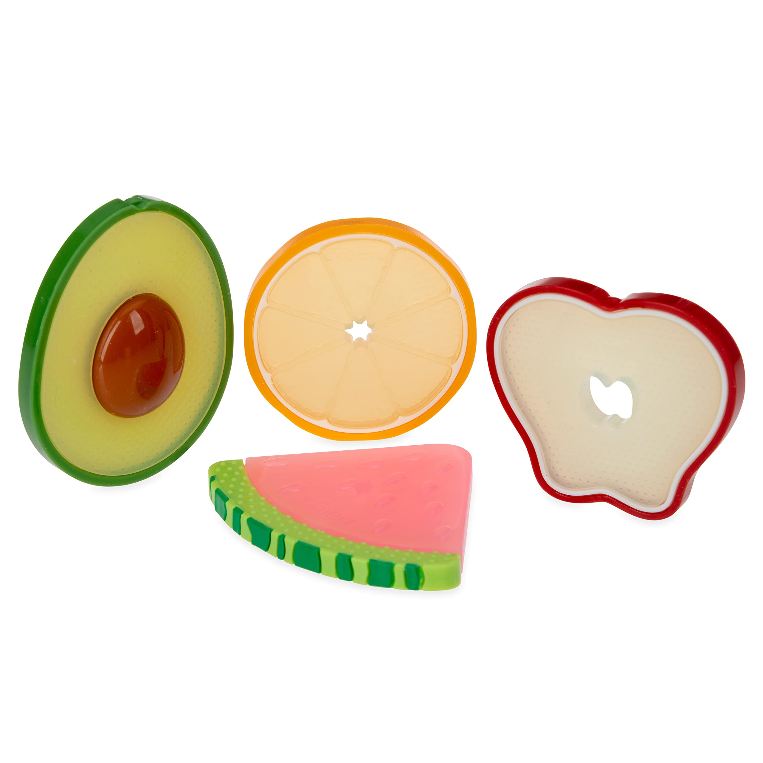 Nuby 100% Silicone Fruit Teether: 3M+, Designs Vary, Multi