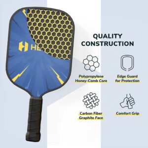 Helium Pickleball Paddle for Kids – Child Size Paddle for Children Under 12, Lightweight Honeycomb Core, Graphite Strike Face, Pickleball Paddle & Drawstring Bag - POW!