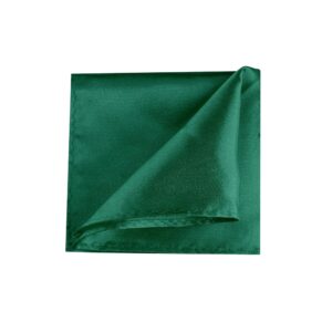 Allegra K Men's Pocket Squares Handkerchiefs Solid Color for Wedding Party One Size Dark Green