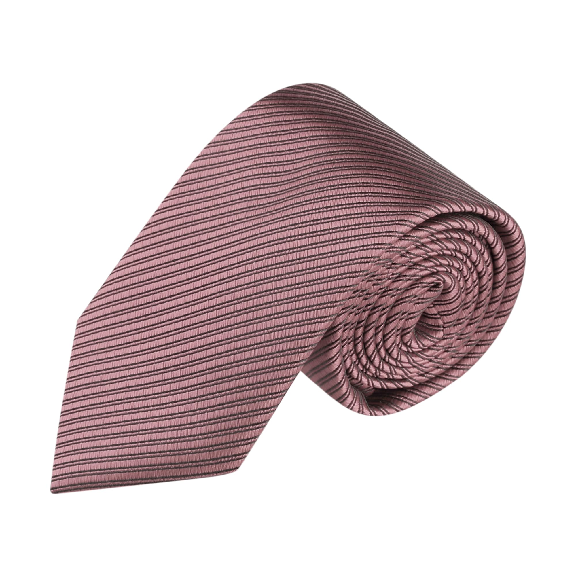 Allegra K Men's Solid Color Self-tied Stripes Textured Wide Tie Neck Wedding Formal Ties One Size Dusty Pink