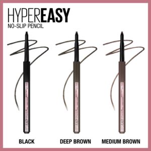 MAYBELLINE New York Eyestudio Hyper Easy No Slip Pencil, Black, 0.04 Oz, Pack of 2