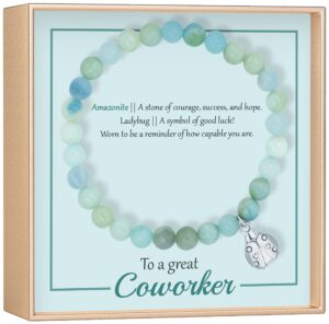 olgas gems farewell gifts for coworkers women - goodbye and going away gift for coworkers leaving to new job or retirement. includes a beautiful sentimental card