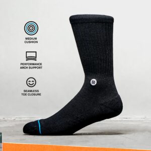 Stance Baron Crew Socks (Medium, Black)