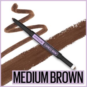 Maybelline New York Maybelline Express Brow 2-in-1 Pencil and Powder, Medium Brown, 0.02 Fl. Ounce, 257 Medium Brown, 0.02 fluid_ounces (Pack of 2)