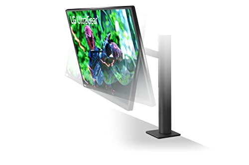 LG 27GN880-B 27 Inch Ultragear Gaming Monitor QHD (2560 x 1440) Nano IPS 16:9 Display with Ergo Stand, 3-Side Virtually Borderless Design, HDR10, 144Hz Refresh Rate, and AMD FreeSync - Black