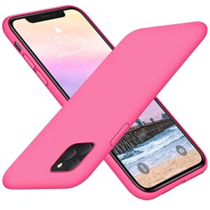 dtto compatible with iphone 11 pro case, [romance series] full covered silicone cover [enhanced camera and screen protection] with honeycomb grid cushion for iphone 11 pro 5.8" 2019, rose red