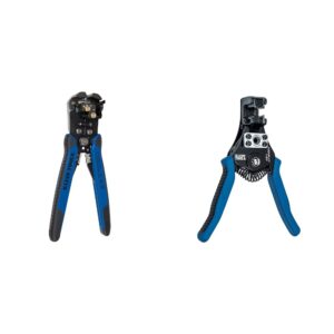 klein tools 11063w wire cutter/wire stripper, heavy duty wire stripper tool & 11061 wire stripper/wire cutter for solid and stranded awg wire, heavy duty kleins are self adjusting