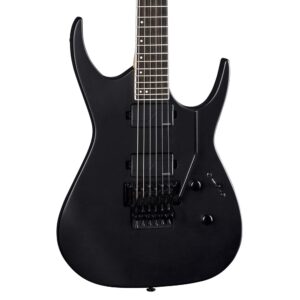 dean guitars 6 string exile select floyd fluence electric guitar, black satin, right, f fl bks