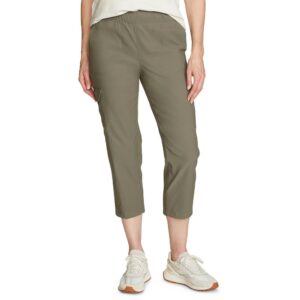 eddie bauer women's rainier pull-on crop pants, sprig, 2, hiking pants