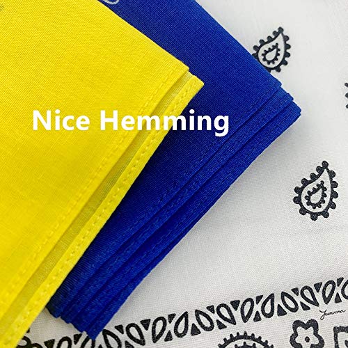 Vamqor 3pcs Bandana for women and men 100% Cotton Custom Fashion Paisley Design Multifunctional Outdoor Square Handkerchief（1 pack assorted）