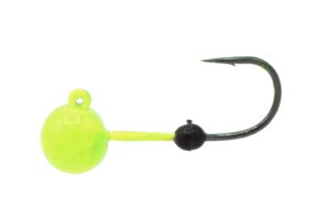 soft-lock tungsten jig head (chartreuse, 1/16oz - hook #6)