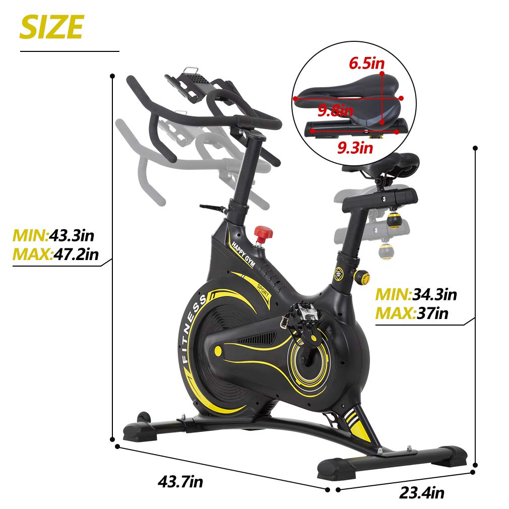 FDW Exercise Bike Cycling Bike Magnetic Resistance Stationary Cycle Bike Workout Fitness Equipment Indoor Bike with Belt-Drive Comfortable Seat Cushion