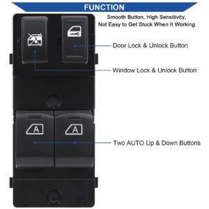 Obaee Master Power Window Switch Compatible with 2005 2006 2007 Infiniti G35, 2003 2004 2005 2006 2007 2008 Nissan 350Z (2 door), Replaces 25401CD02A 25401CD02D 2 AUTO