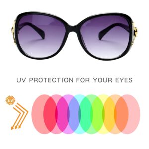 YQVIE 7 Pack Retro Fox Oversized Sunglasses for Women in Bulk Plastic Large Sunglasses Set UV400 Protection