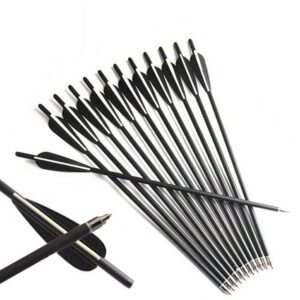 chengchuang 12pcs 20 inch carbon crossbow bolts arrow screw tips archery for hunting outdoor