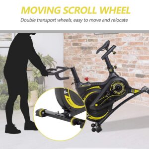 FDW Exercise Bike Cycling Bike Magnetic Resistance Stationary Cycle Bike Workout Fitness Equipment Indoor Bike with Belt-Drive Comfortable Seat Cushion