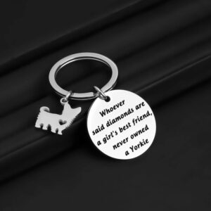 FOTAP Yorkie Lover Gift Yorkie Keychain Best Yorkie Mom Ever Gift Dog Owned Gift Yorkshire Terrier Gift (owned a Yorkie)