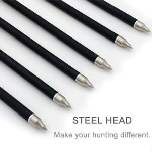 chengchuang 12Pcs 20 inch Carbon Crossbow Bolts Arrow Screw Tips Archery for Hunting Outdoor