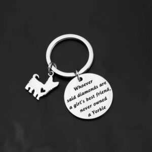 FOTAP Yorkie Lover Gift Yorkie Keychain Best Yorkie Mom Ever Gift Dog Owned Gift Yorkshire Terrier Gift (owned a Yorkie)