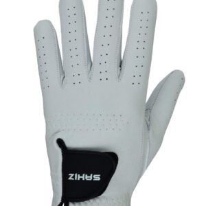 SAHIZ Genuine Cabretta Leather Golf Gloves Men Left Hand Single Value Pack Premium Feel Fit and Comfort. (Cadet Large, Left Handed)