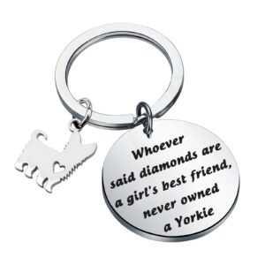 fotap yorkie lover gift yorkie keychain best yorkie mom ever gift dog owned gift yorkshire terrier gift (owned a yorkie)