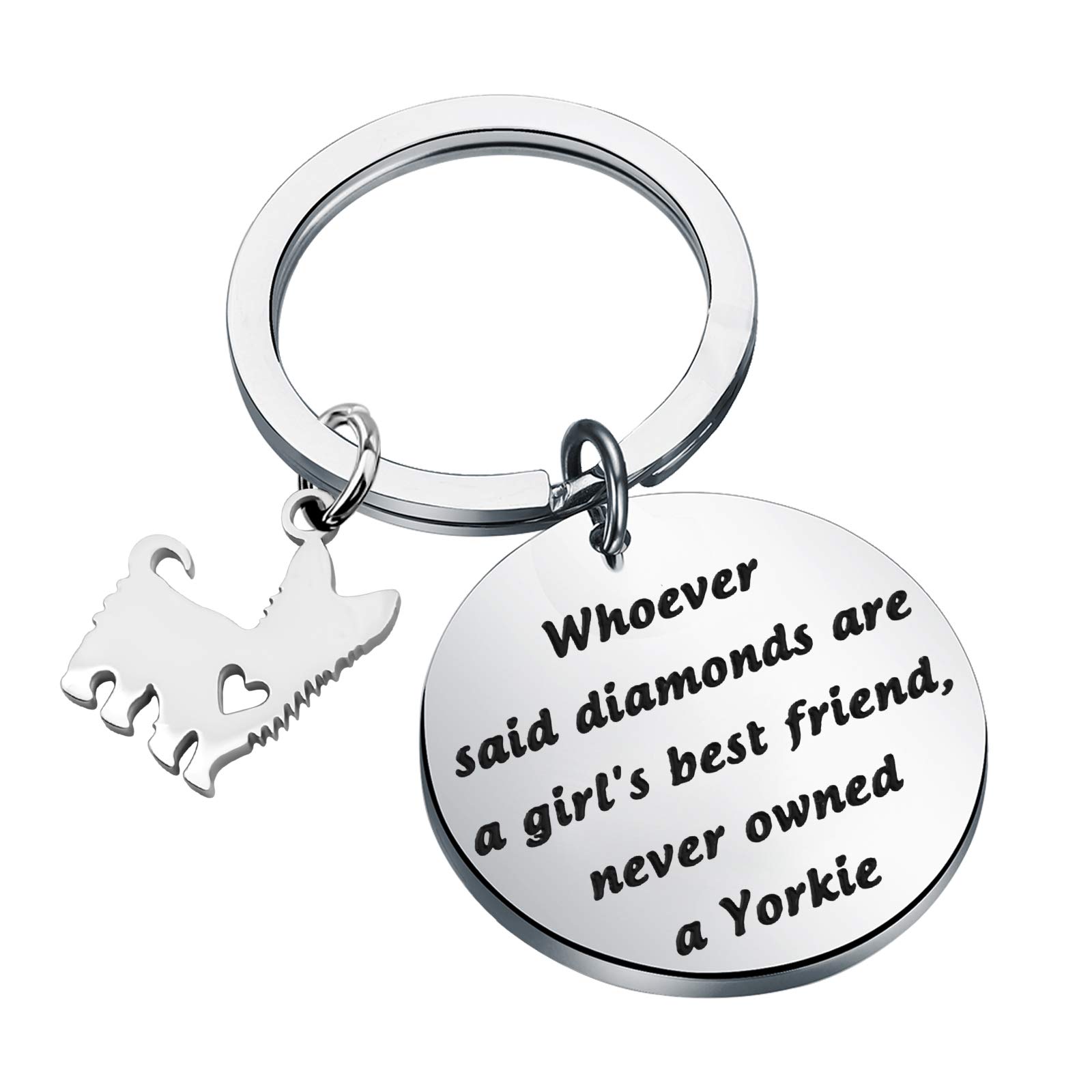 FOTAP Yorkie Lover Gift Yorkie Keychain Best Yorkie Mom Ever Gift Dog Owned Gift Yorkshire Terrier Gift (owned a Yorkie)