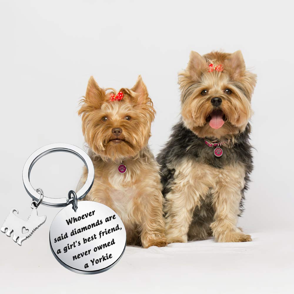 FOTAP Yorkie Lover Gift Yorkie Keychain Best Yorkie Mom Ever Gift Dog Owned Gift Yorkshire Terrier Gift (owned a Yorkie)