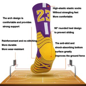 Bingfone 3 Pairs Basketball Socks,Compression Socks,Athletic Socks,Sport Socks for Men & Women,Running,Climbing (SET)