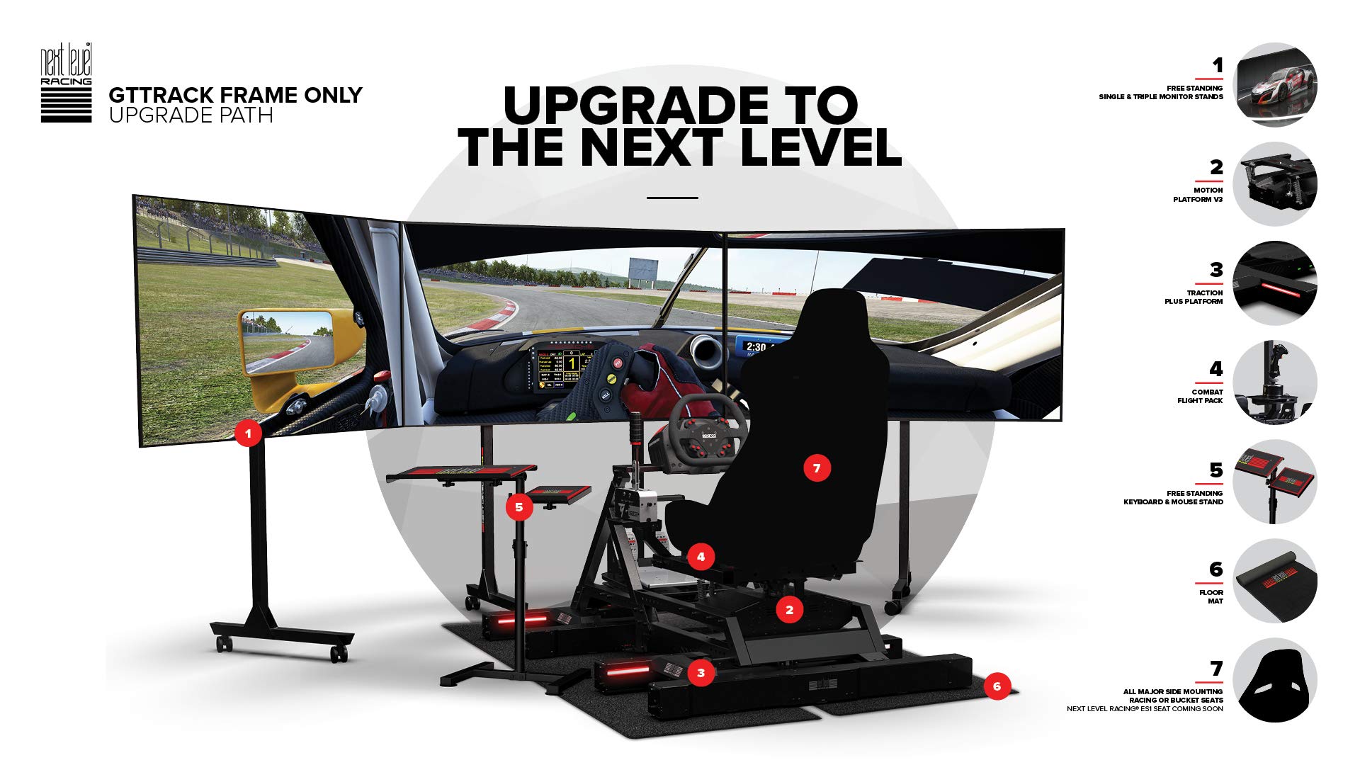 Next Level Racing Gttrack Frame Only Simulator Cockpit - Not Machine Specific