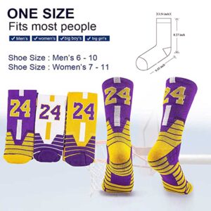 Bingfone 3 Pairs Basketball Socks,Compression Socks,Athletic Socks,Sport Socks for Men & Women,Running,Climbing (SET)