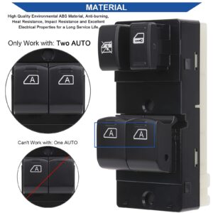 Obaee Master Power Window Switch Compatible with 2005 2006 2007 Infiniti G35, 2003 2004 2005 2006 2007 2008 Nissan 350Z (2 door), Replaces 25401CD02A 25401CD02D 2 AUTO