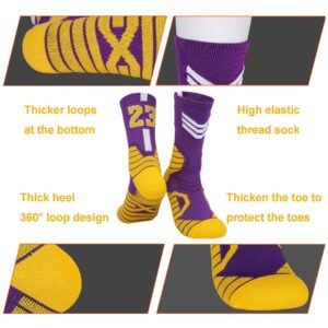 Bingfone 3 Pairs Basketball Socks,Compression Socks,Athletic Socks,Sport Socks for Men & Women,Running,Climbing (SET)