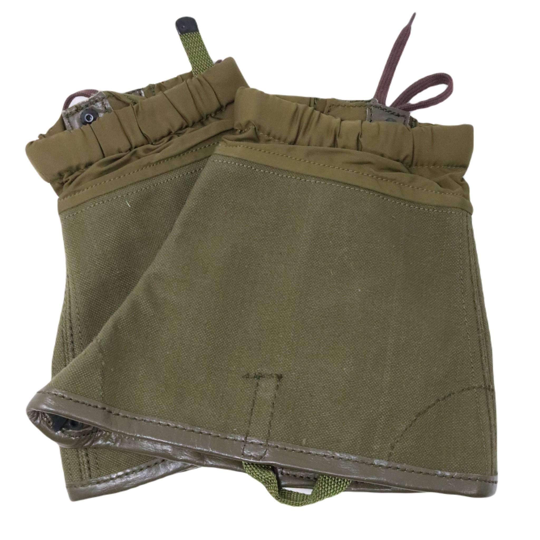 Italian Military Gaiters, Boot Guard, Canvas, Nylon Upper, Leather Trim, Hiking Gear, Protects Against Water Mud and Thorns, Made in Italy (2)