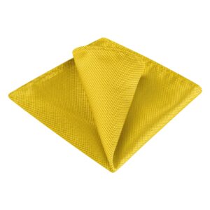 allegra k men's pocket squares solid color classic textured handkerchiefs for wedding business one size yellow