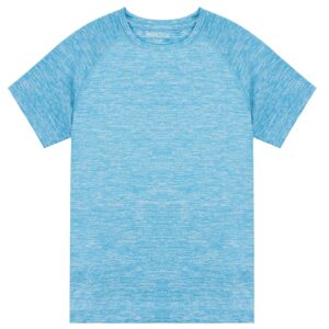 americloud boy's quick dry short-sleeve t-shirts active t shirts for boys 3-12 years old (blue-m)