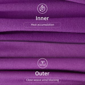 WEERTI Thermal Underwear for Women Long Johns with Fleece Lined, Base Layer Women Cold Weather Top Bottom Purple