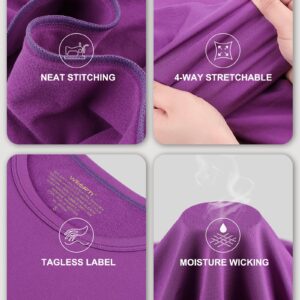 WEERTI Thermal Underwear for Women Long Johns with Fleece Lined, Base Layer Women Cold Weather Top Bottom Purple