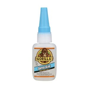 Gorilla Super Glue, 20 Gram, Clear, (Pack of 2)